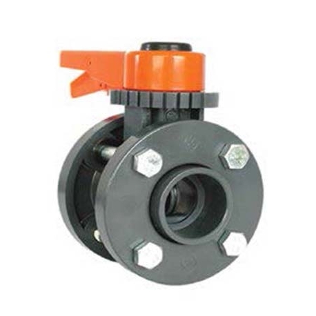 PVC-U butterfly valve with backing ring and flange adaptors CH